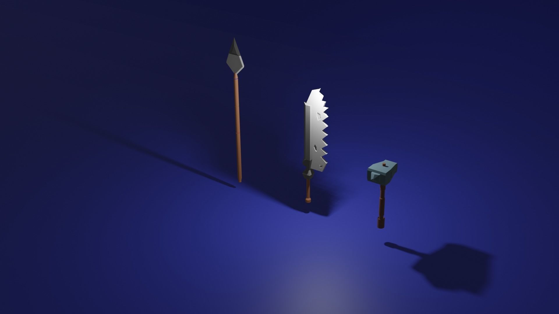 Spear Hammer Sword free VR / AR / low-poly 3D model | CGTrader