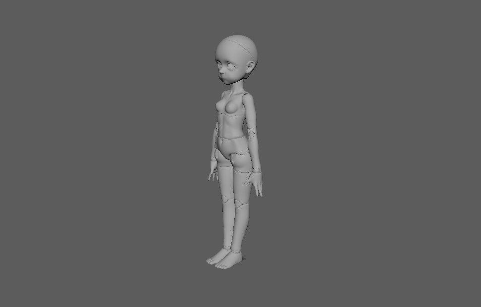 BJD doll Adeline ball joint doll 3D model 3D printable | CGTrader