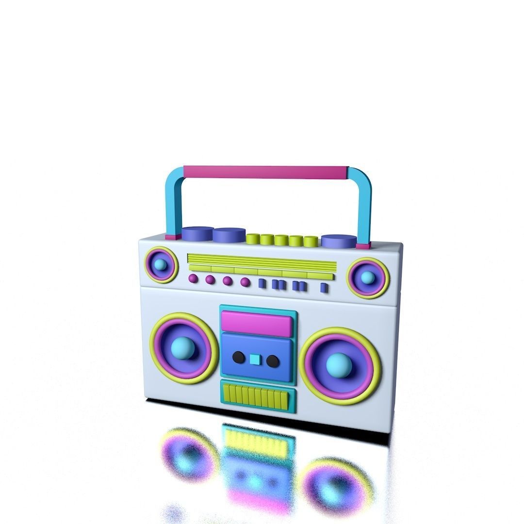 3D model Radio Low-poly 3D model boombox VR / AR / low-poly | CGTrader