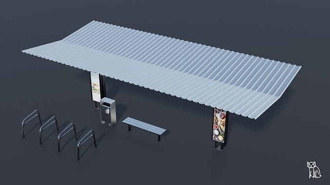 MZRa Street Furniture Collection 3D model | CGTrader