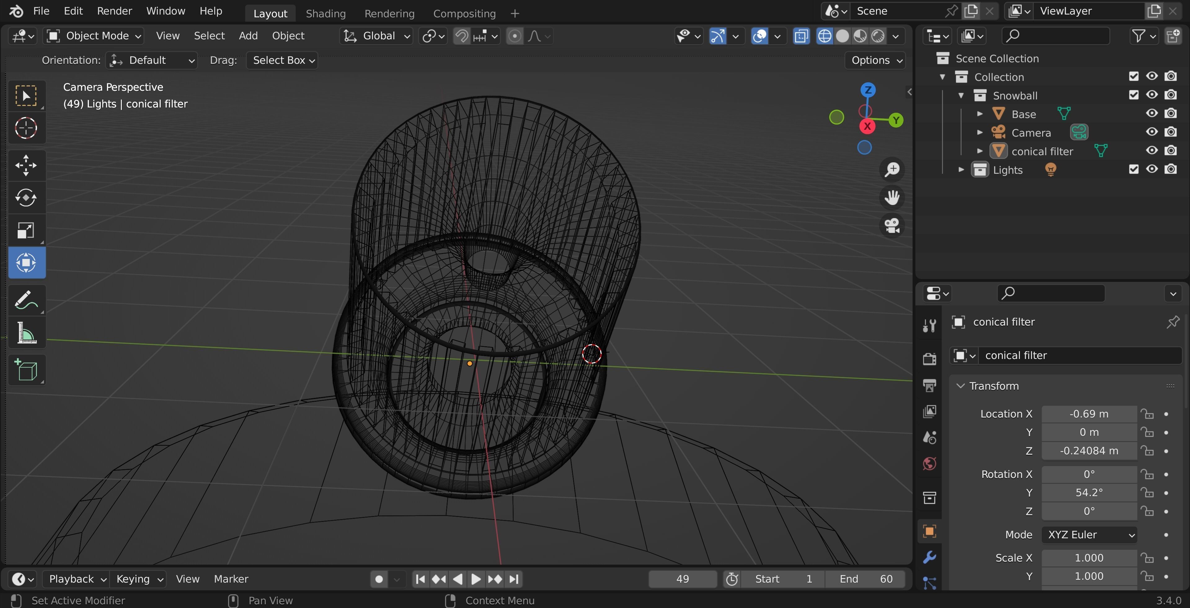 Conical Filter free 3D model | CGTrader