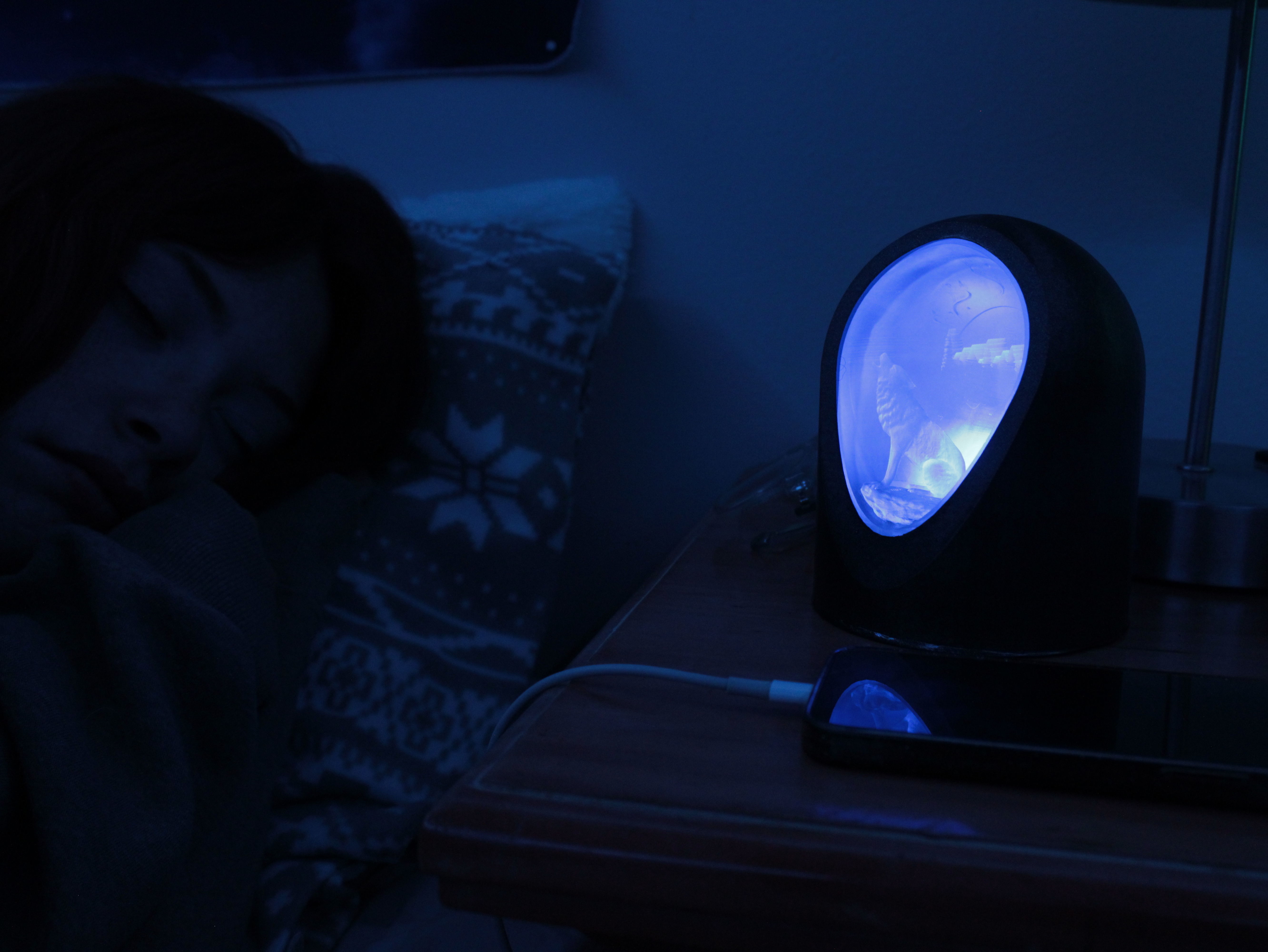 Howling Wolf - LED Light Up Diorama 3D model 3D printable | CGTrader