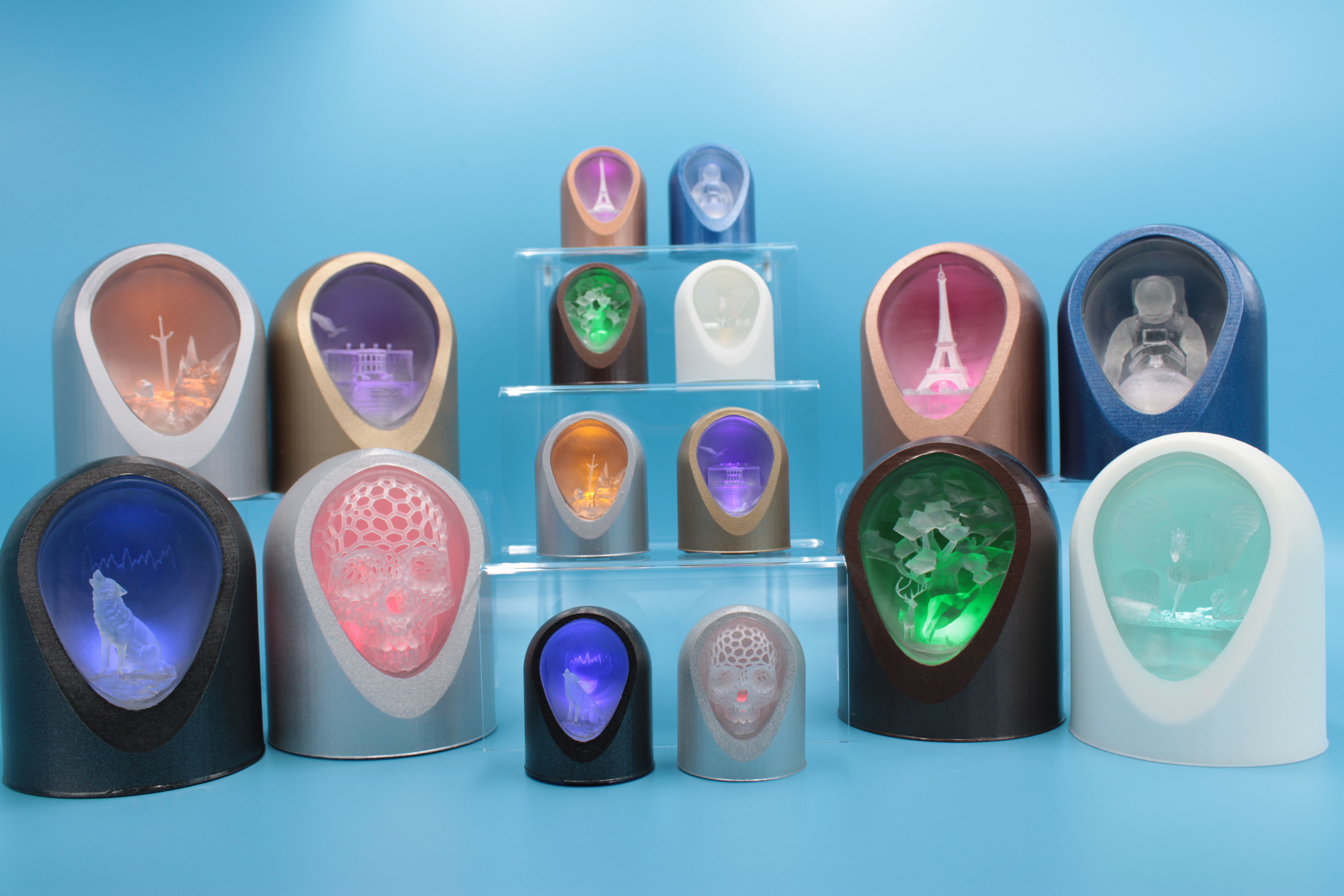 Howling Wolf Bundle - LED Light Up Diorama 3D model 3D printable | CGTrader