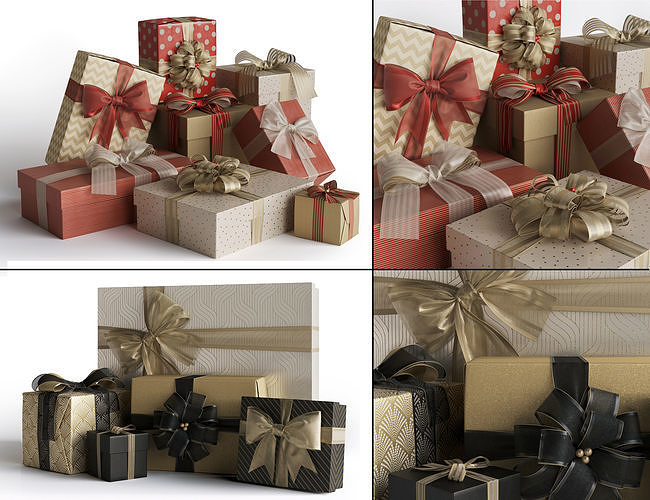 Gift Boxes 1 3D model | CGTrader