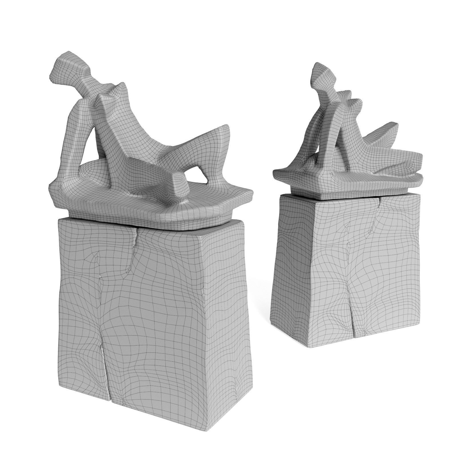 3D model Cubist woman pose sculpture VR / AR / low-poly | CGTrader
