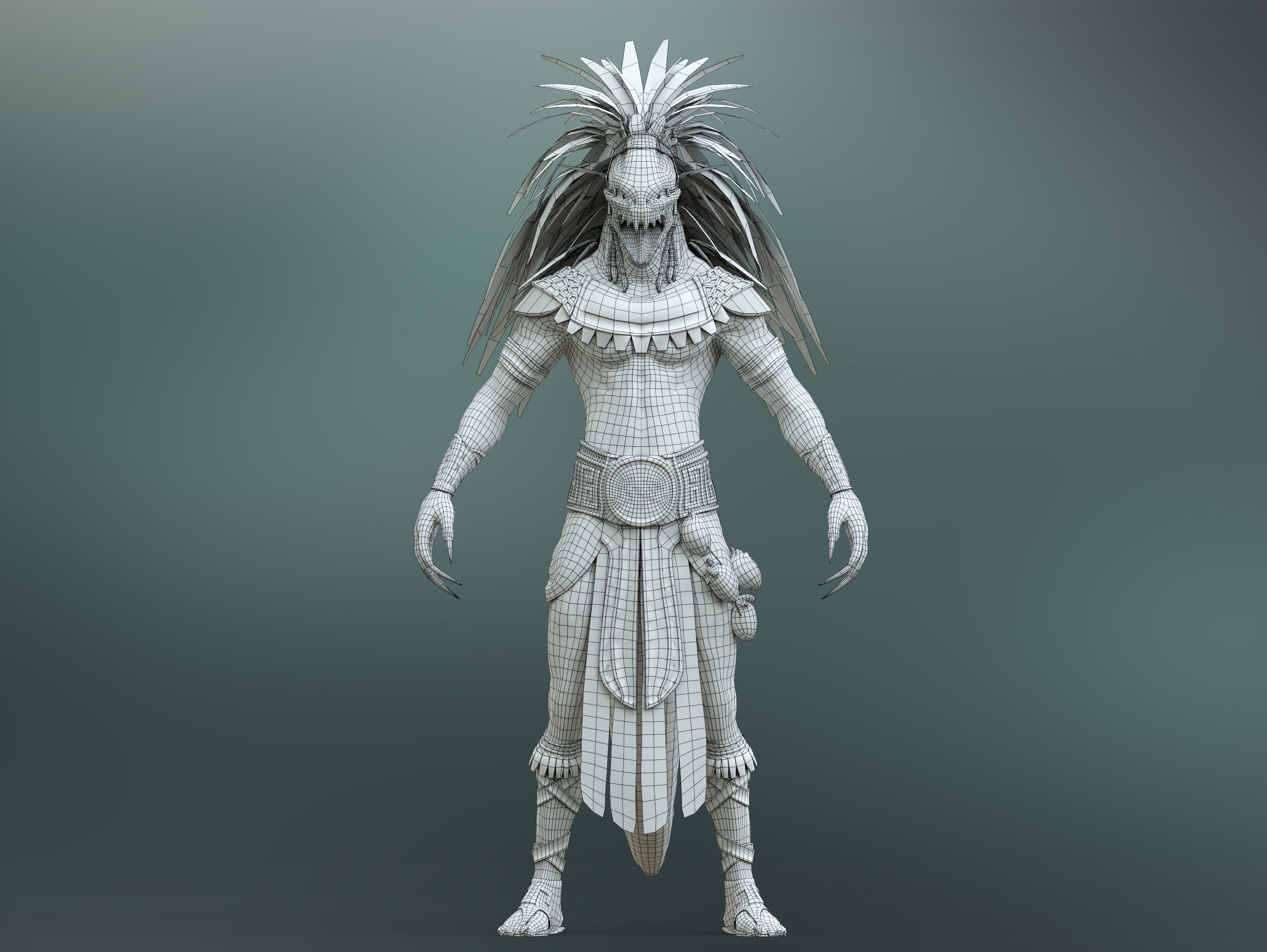 3D model Aztec God Quetzalcoatl VR / AR / low-poly rigged | CGTrader