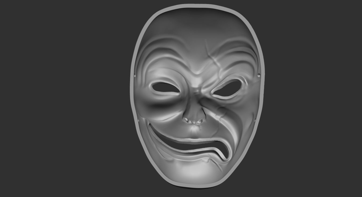 JAPANESE TRADITIONAL FACE MASK 3D model 3D printable | CGTrader
