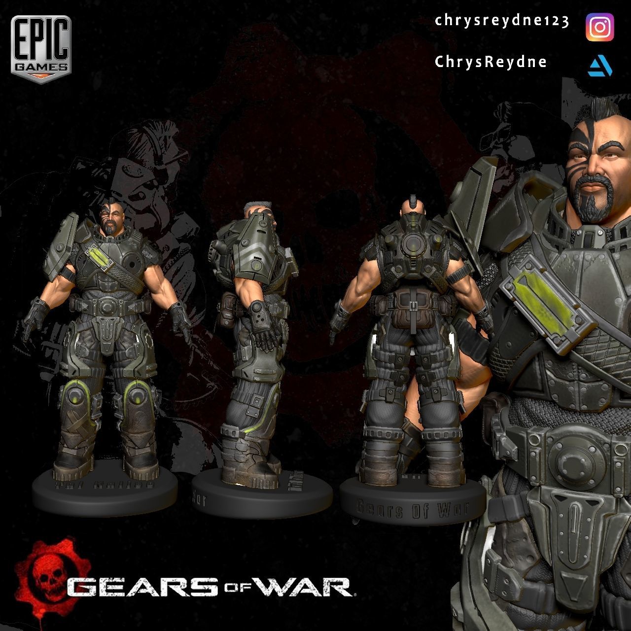 Tai Kaliso Gears of War 3D model 3D printable | CGTrader
