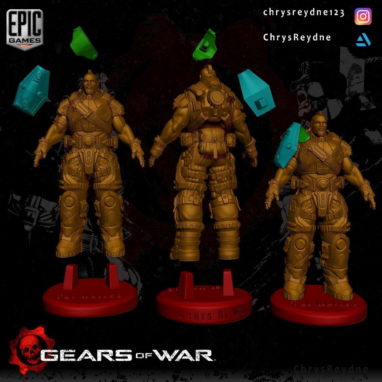 Tai Kaliso Gears of War 3D model 3D printable | CGTrader