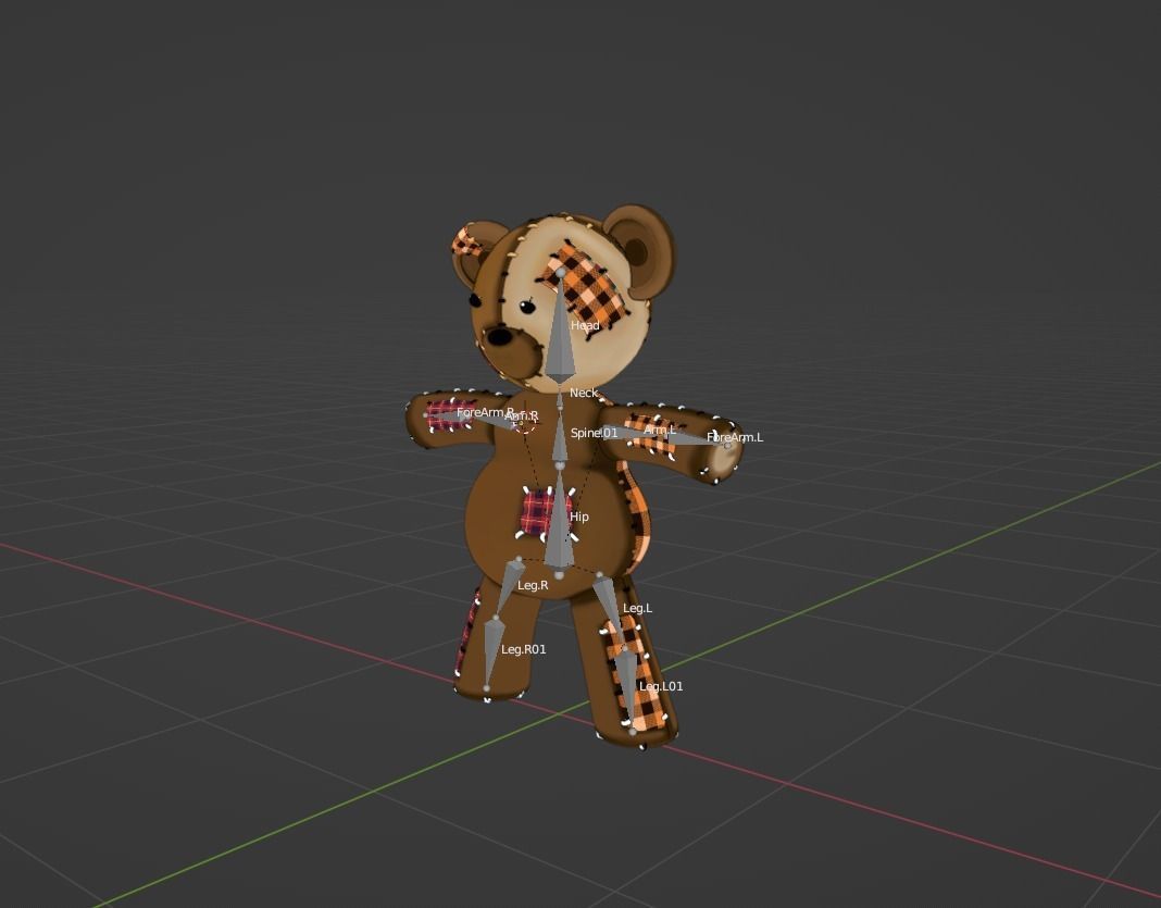 Teddy Bear Oso Osito de peluche 3D model rigged | CGTrader