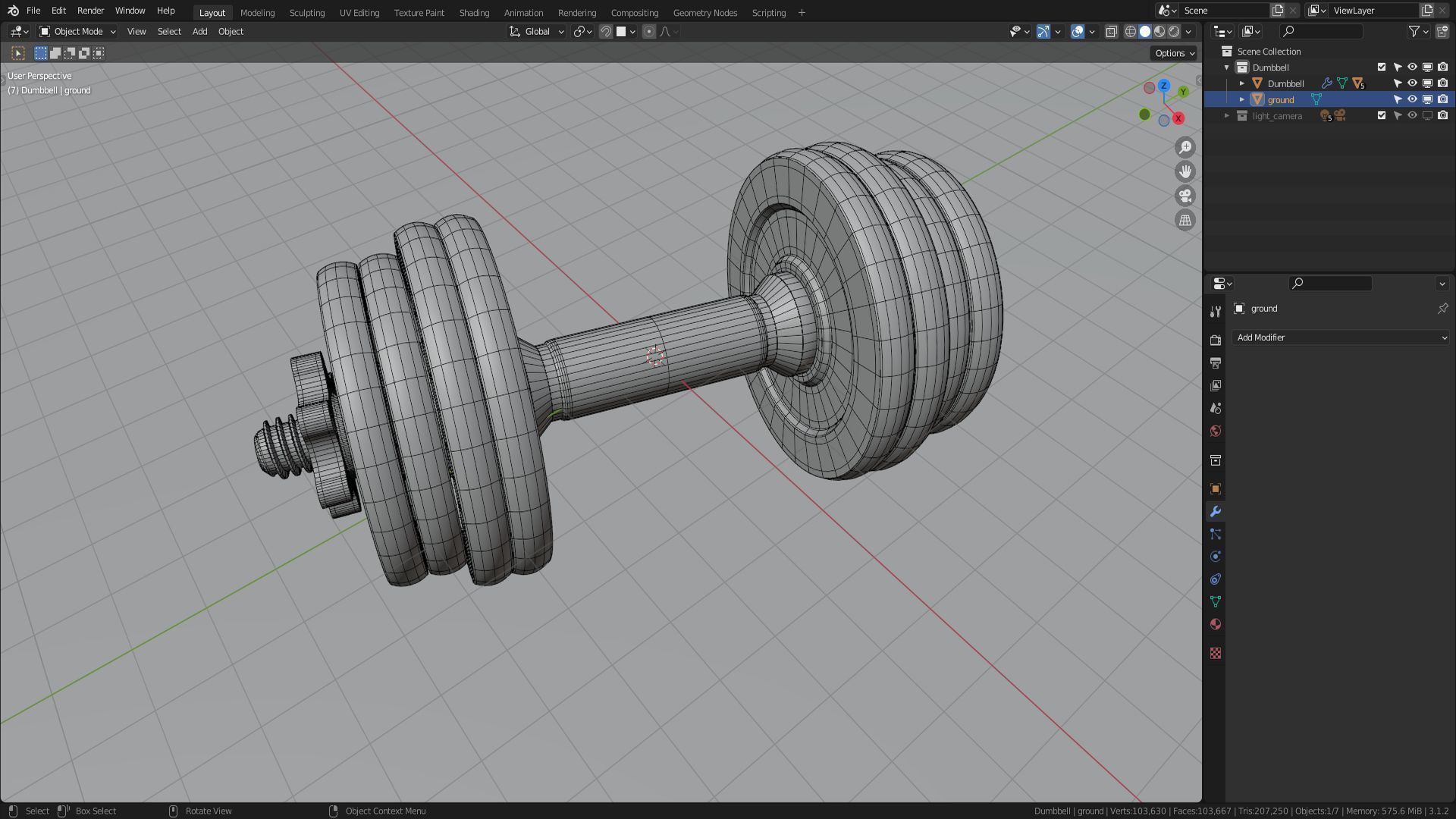 Dumbbell dumbbells 3D model | CGTrader