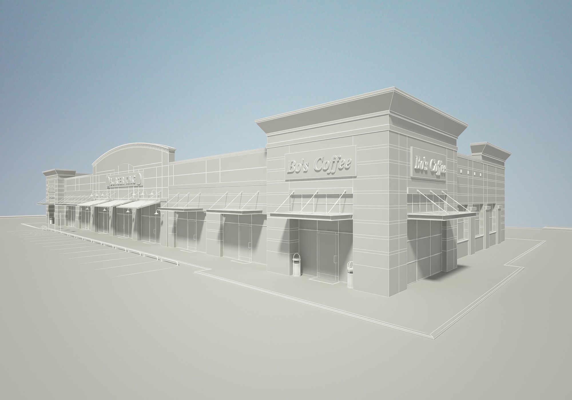 Retail Store Building 3D model | CGTrader