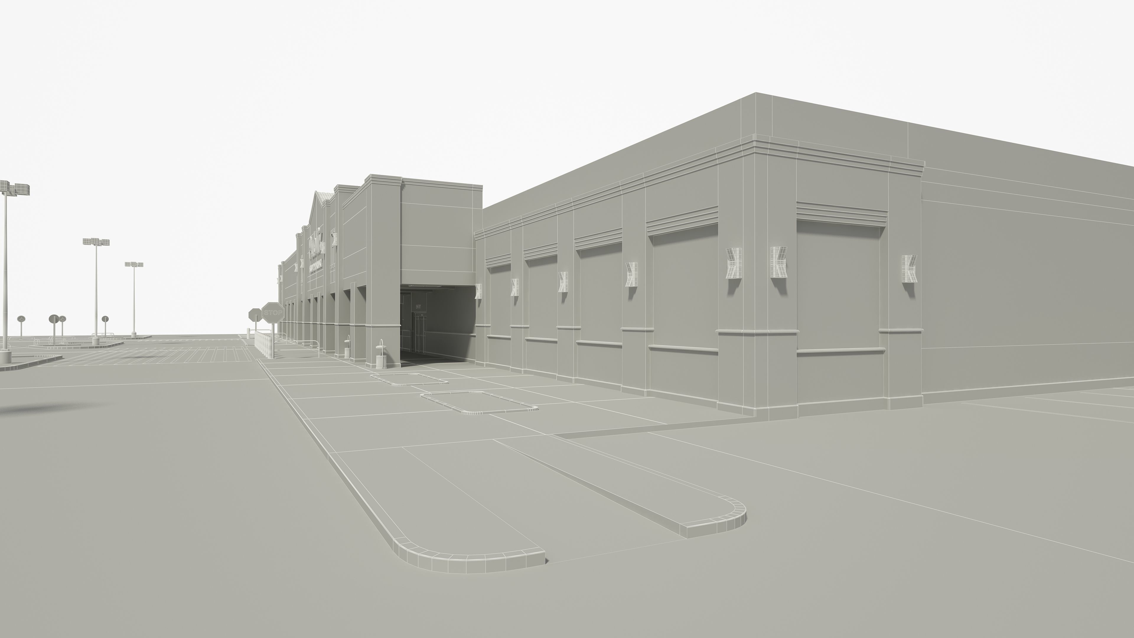 Retail Store Building 3D model | CGTrader