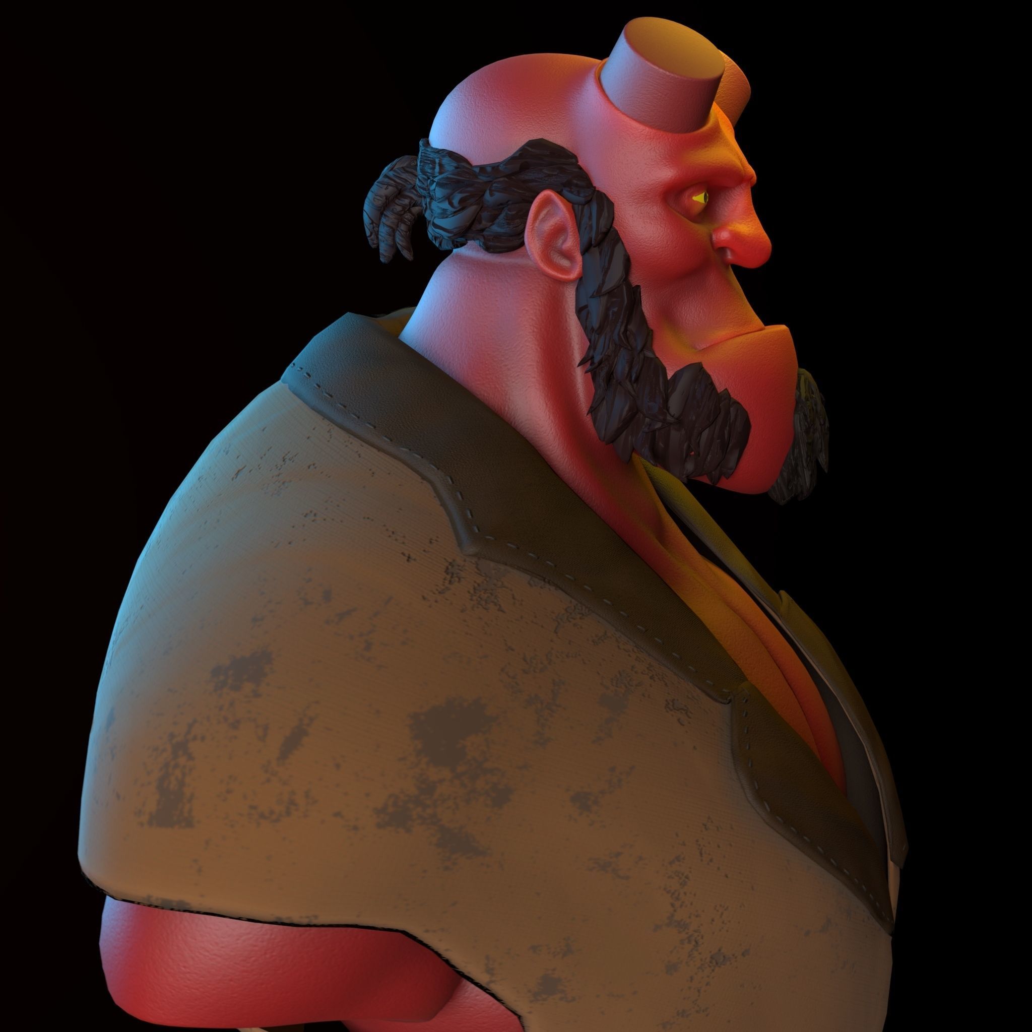 Hellboy fanart 3D model | CGTrader