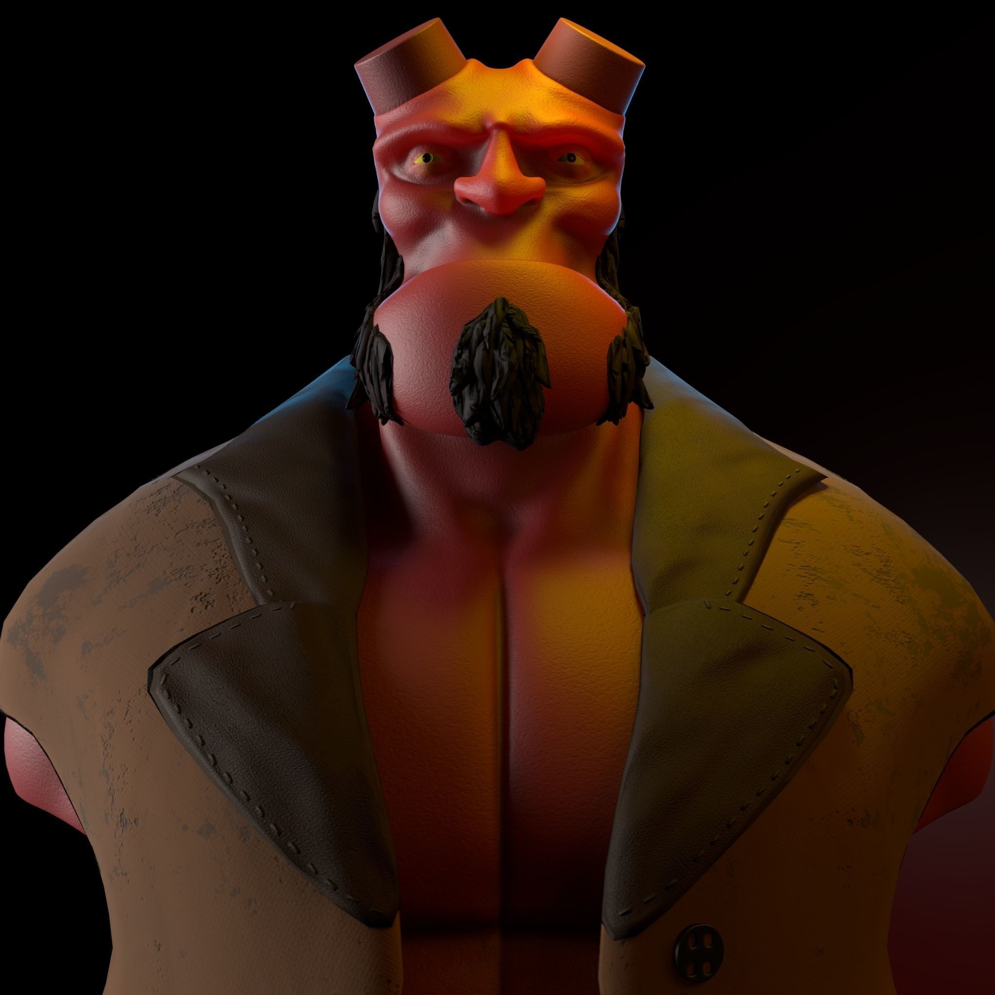 Hellboy fanart 3D model | CGTrader