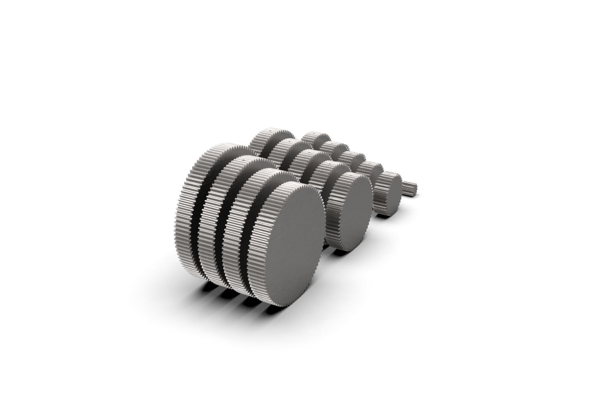 Spur Gear Set 3D model 3D printable | CGTrader