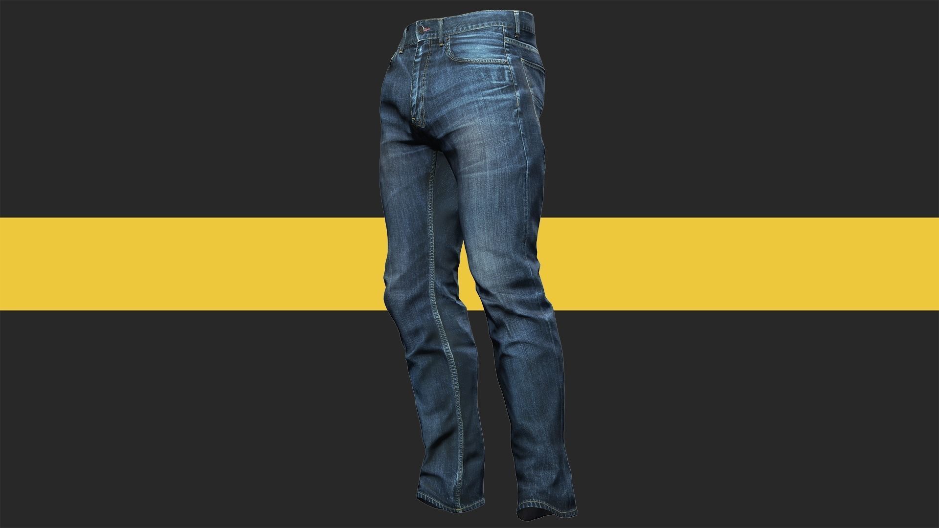 3D model Realistic Bleu Jeans for Men Rigged VR / AR / low-poly | CGTrader