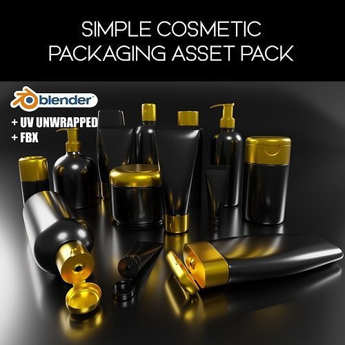 Cosmetic Packaging Asset Pack for Product Designers 3D model | CGTrader