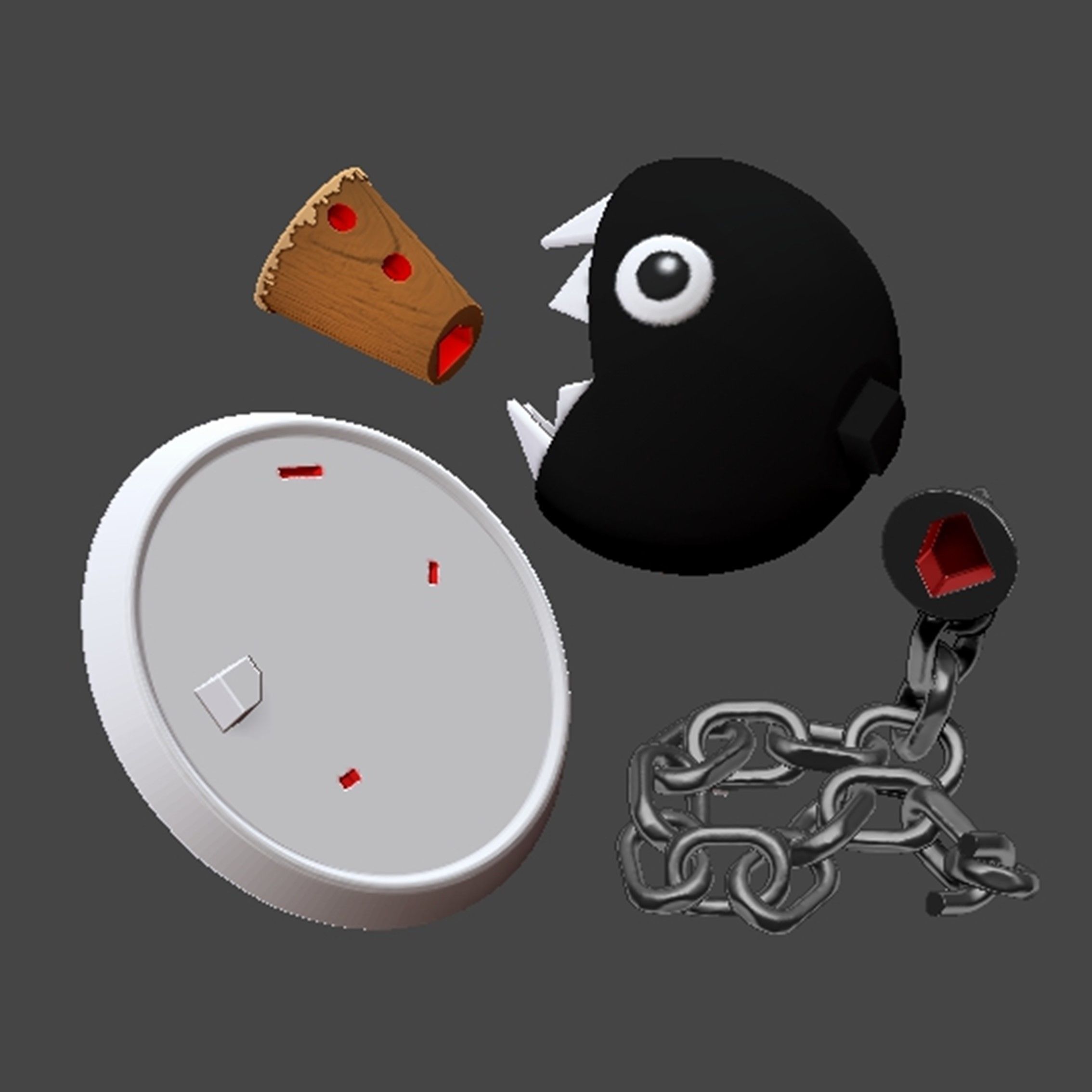Chain Chomp Mario Based 3D model 3D printable | CGTrader