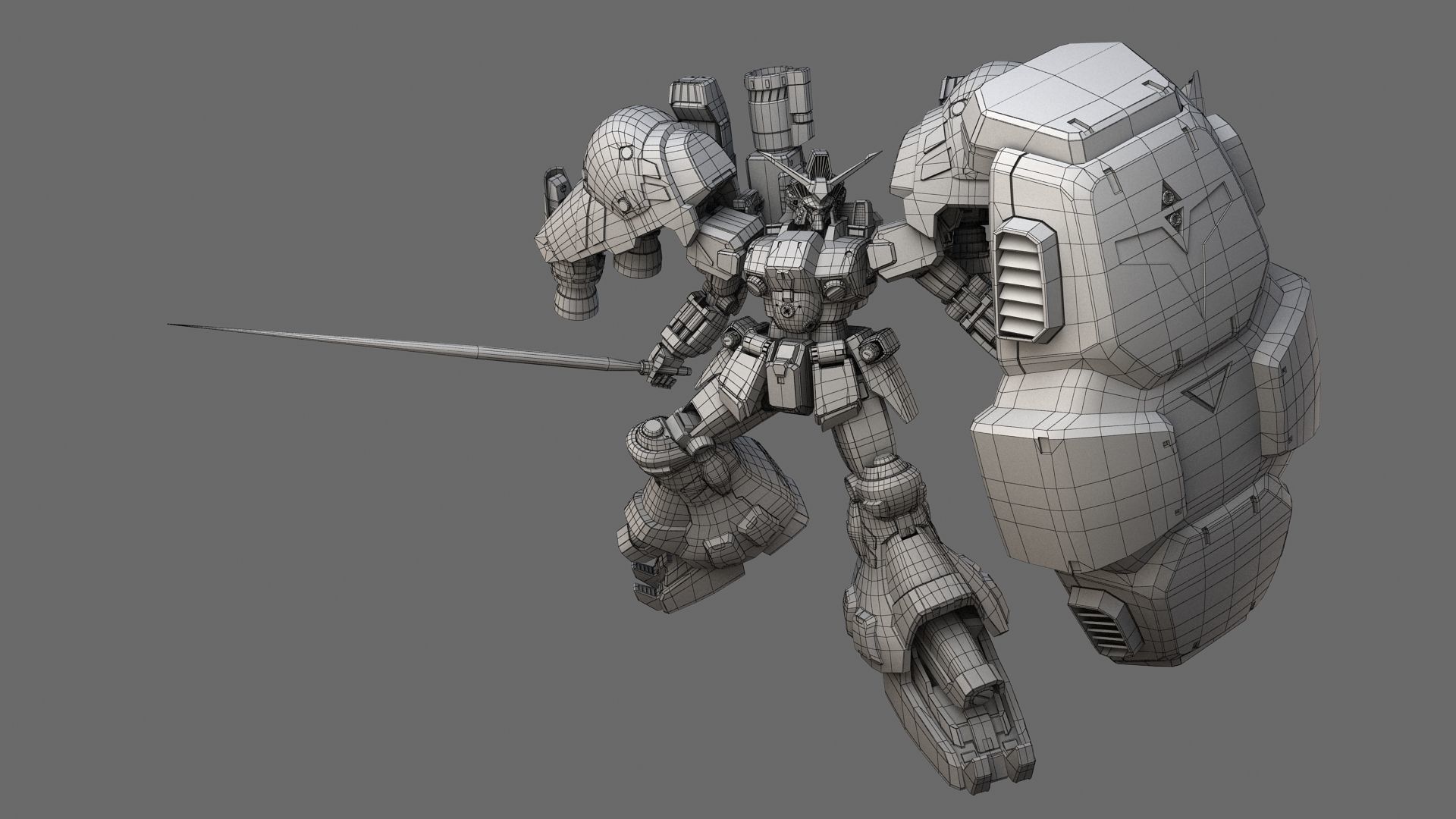 GUNDAM RX-78 GP02A PHYSALIS 3D model rigged | CGTrader