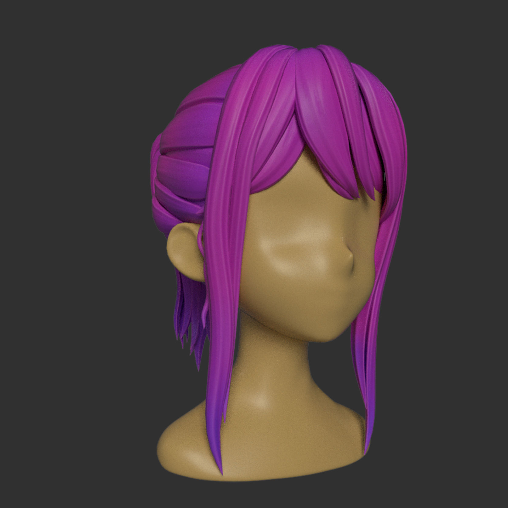 3D model Long hair VR / AR / low-poly | CGTrader