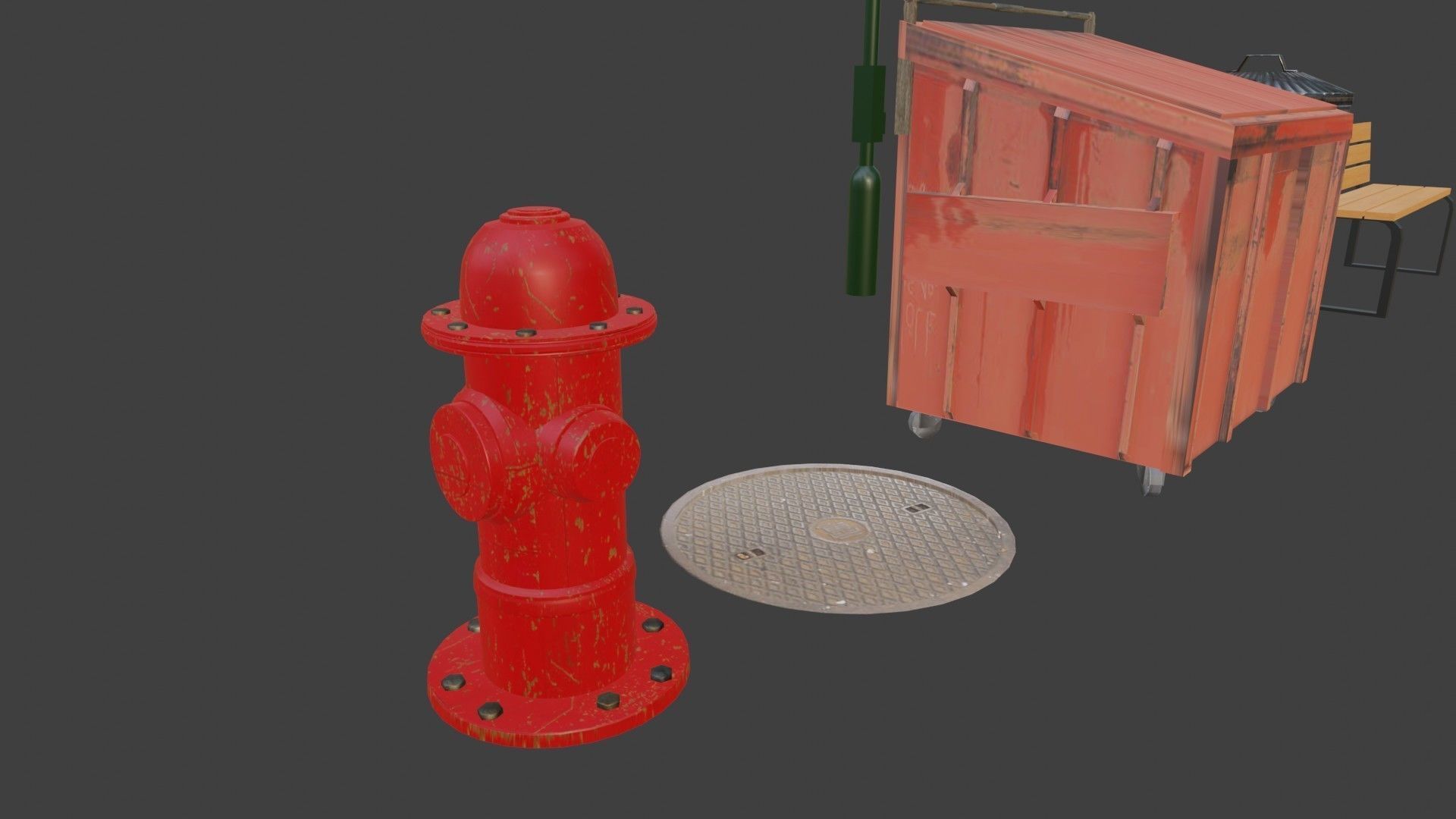 3D model Street Object Set VR / AR / low-poly | CGTrader