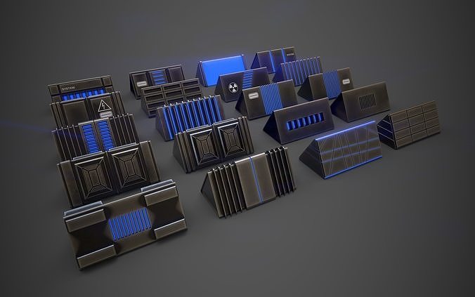 3D model Sci-Fi Triangle Box Metal VR / AR / low-poly | CGTrader
