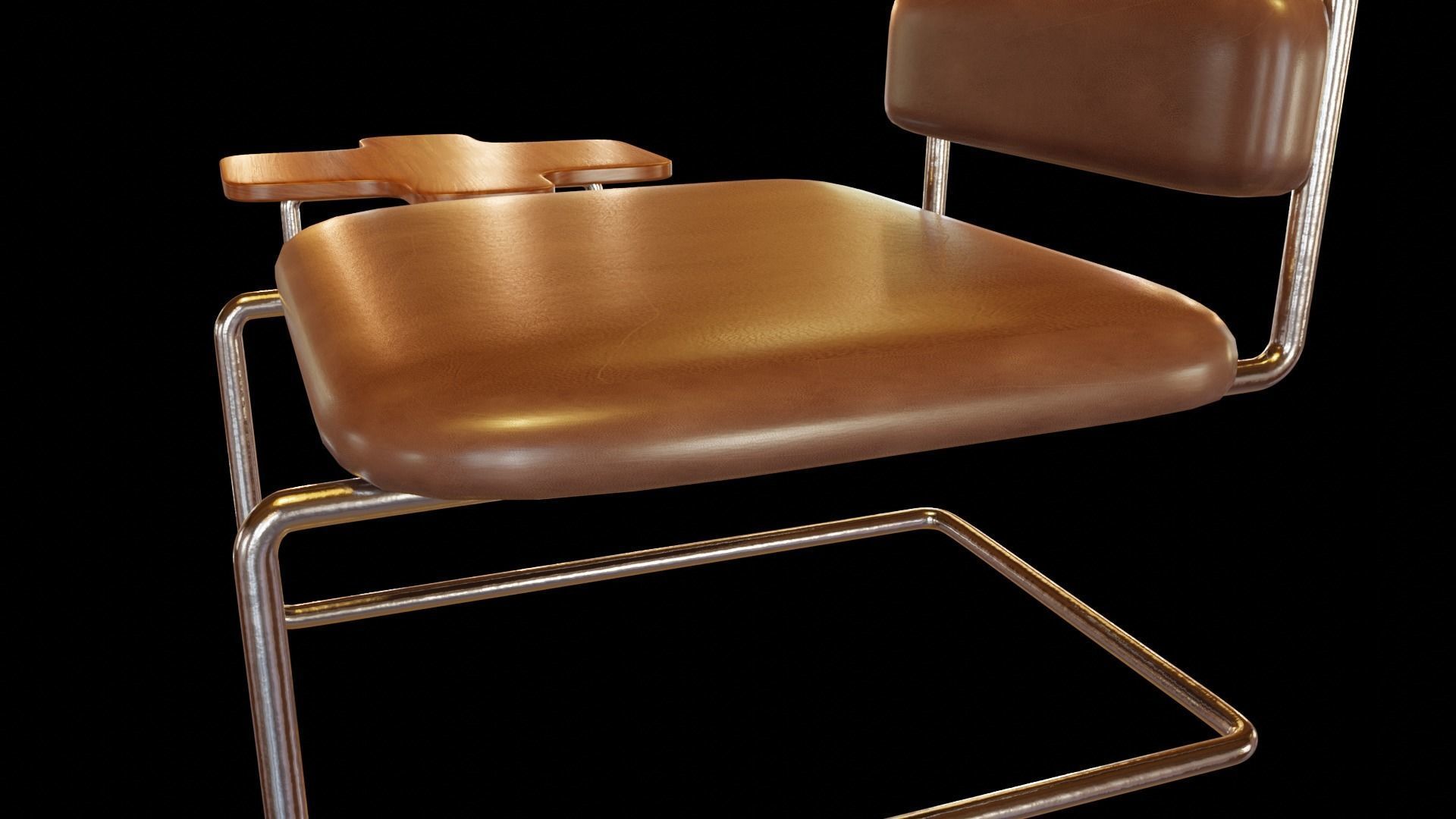 70s chair and table free 3D model | CGTrader