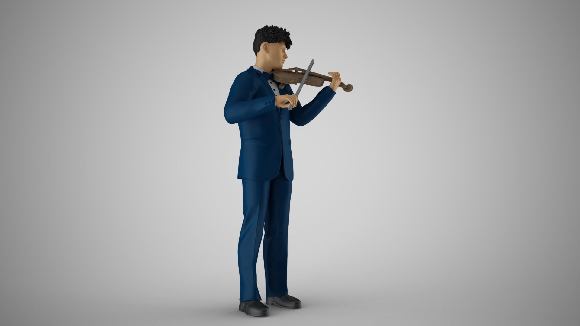 Violinist Man 3D model 3D printable | CGTrader
