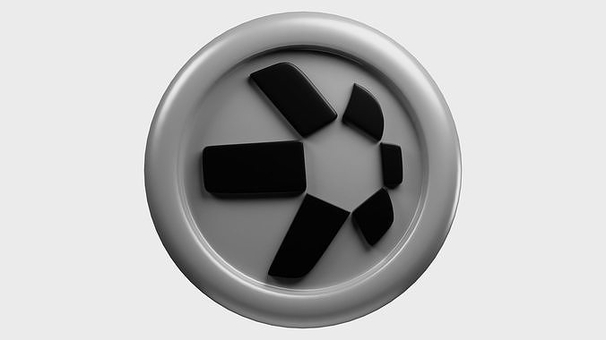 Quant or QNT Silver Crypto Coin with cartoon style 3D model | CGTrader