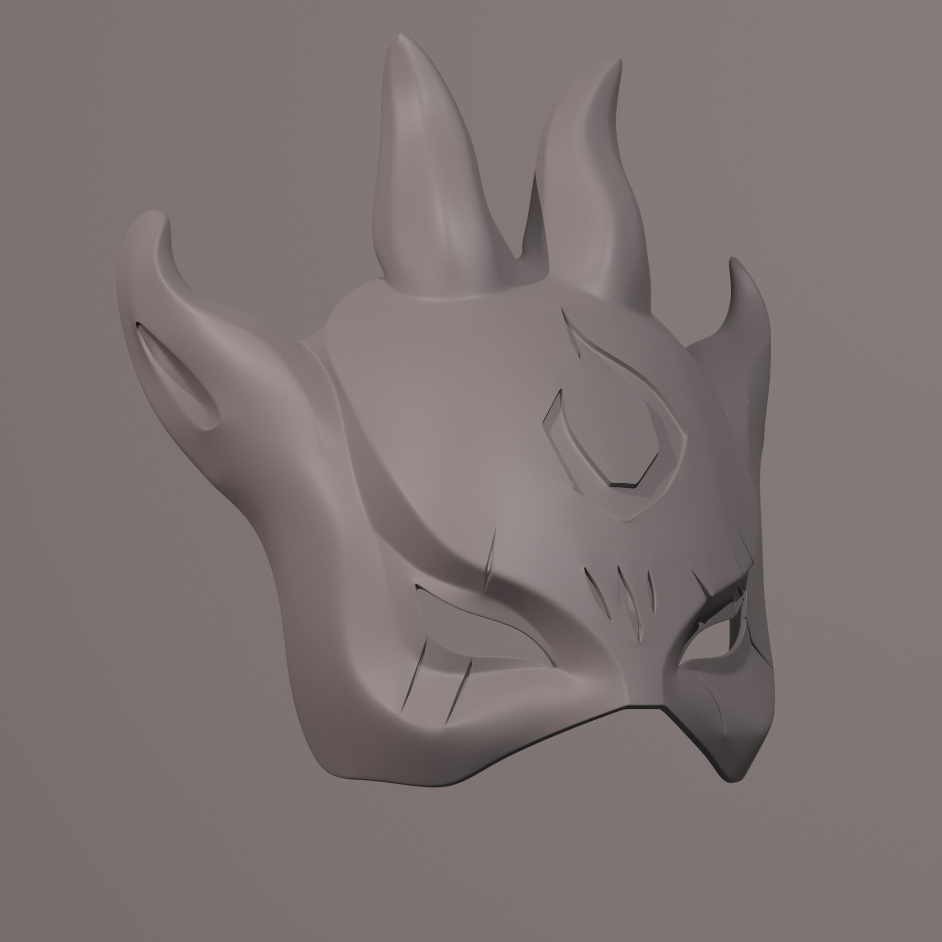 Kindred mask from Arcane white version 3D model 3D printable | CGTrader
