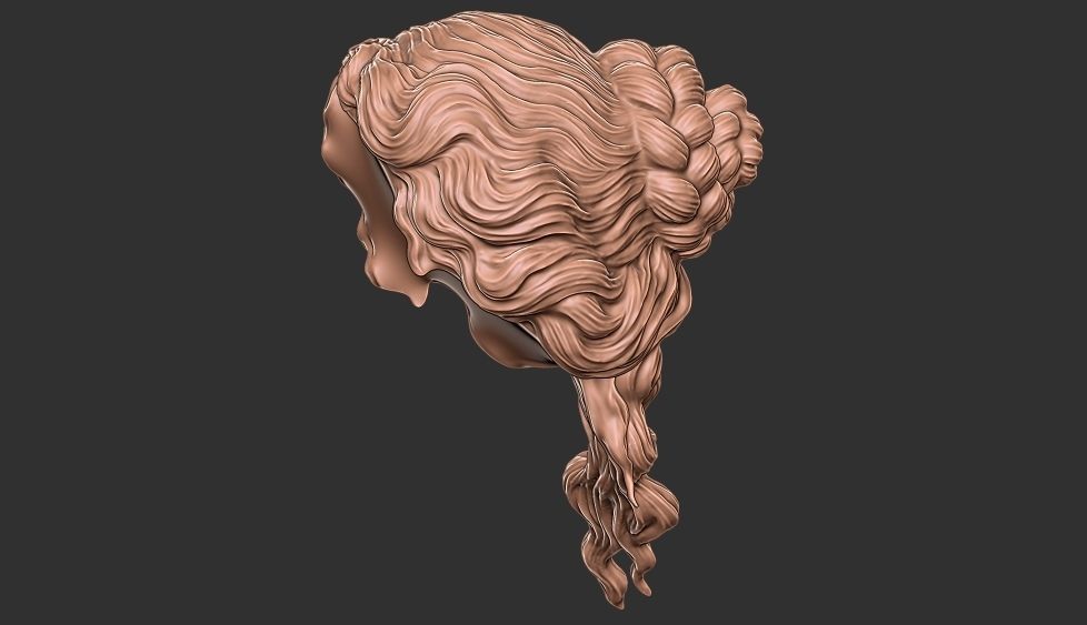 hair 43 3D model 3D printable | CGTrader