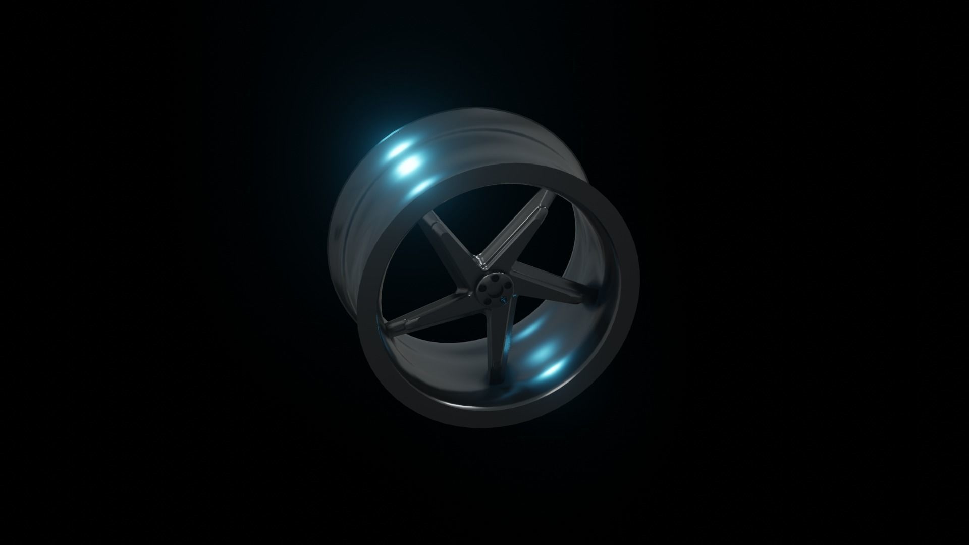 5 point wheel rim 3D model | CGTrader
