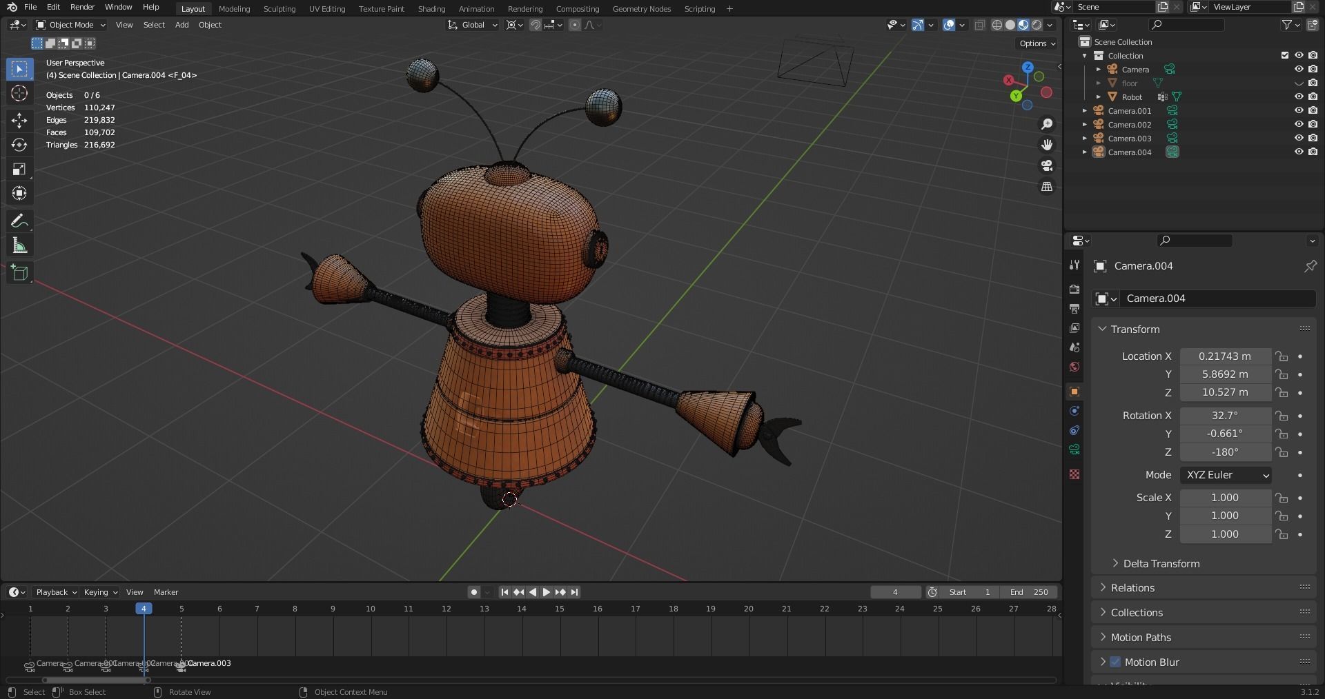 3D model Cartoon Robot Rigged in Blender VR / AR / low-poly | CGTrader