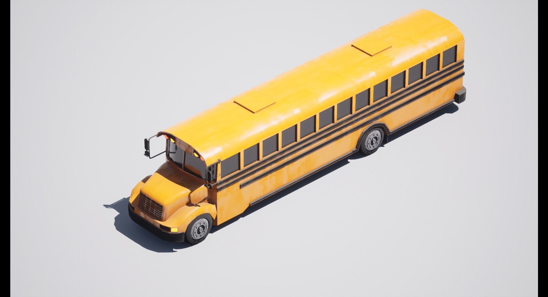 3D model Bus High-school VR / AR / low-poly | CGTrader