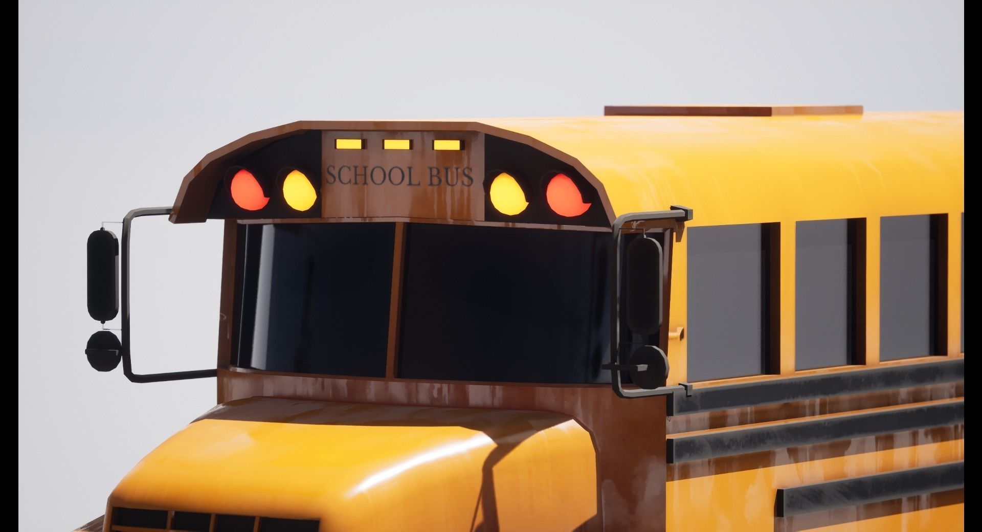 3D model Bus High-school VR / AR / low-poly | CGTrader