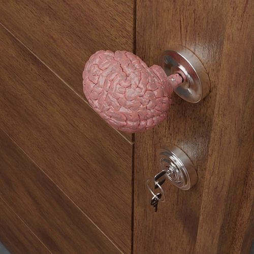 BRAIN DOOR KNOB 3D model 3D printable | CGTrader