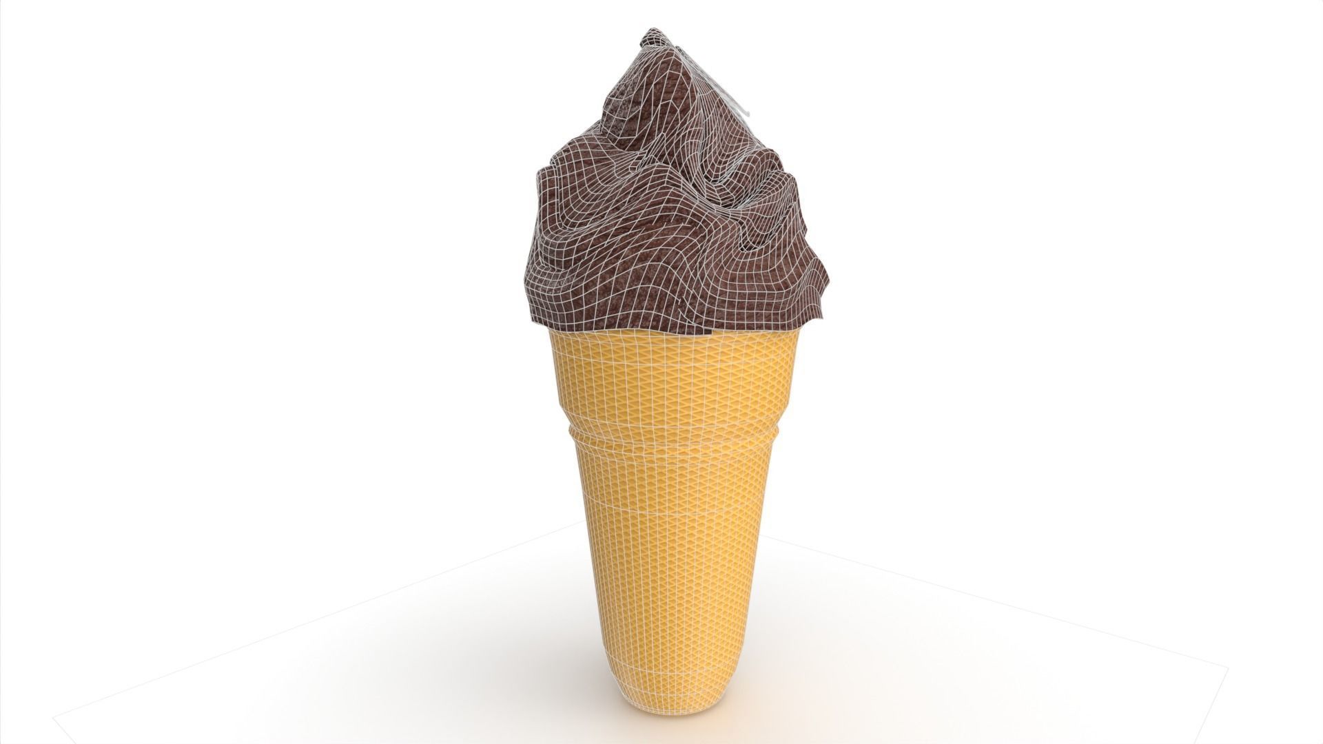 3D model Ice Cream Cone VR / AR / low-poly | CGTrader
