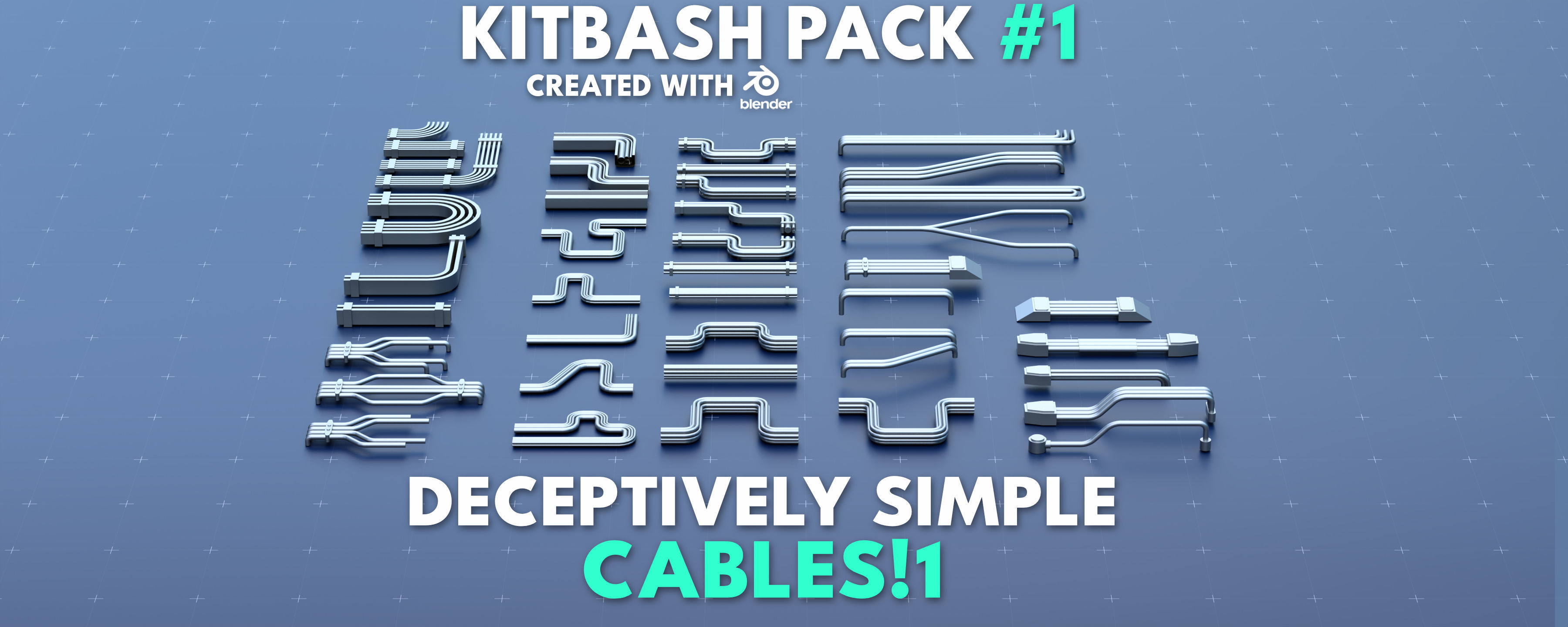 Simple Greeble Cable Kitbash free 3D model | CGTrader