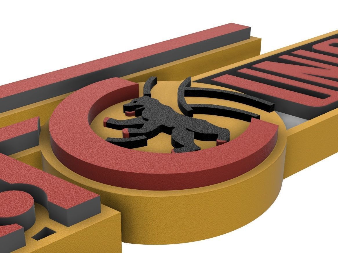FC Union Berlin Wall Sign 3D model 3D printable | CGTrader