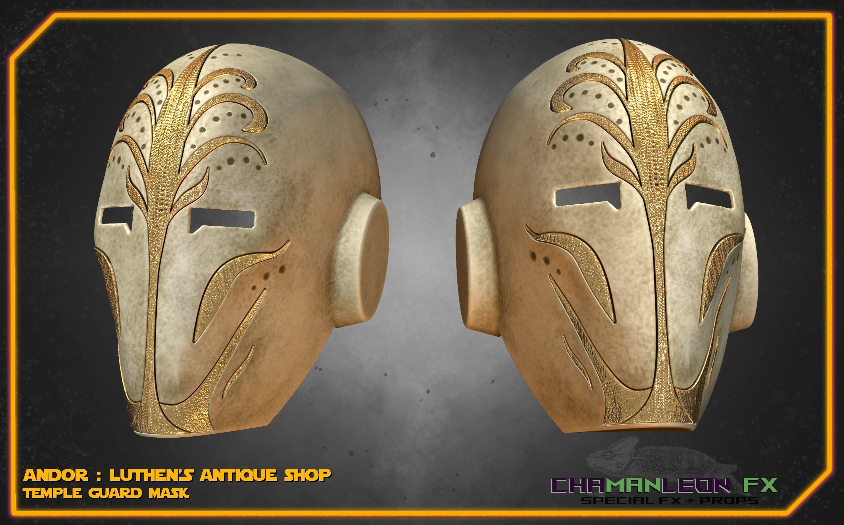 Jedi Temple Guard Mask Andor Star Wars Cosplay 3D model 3D printable ...