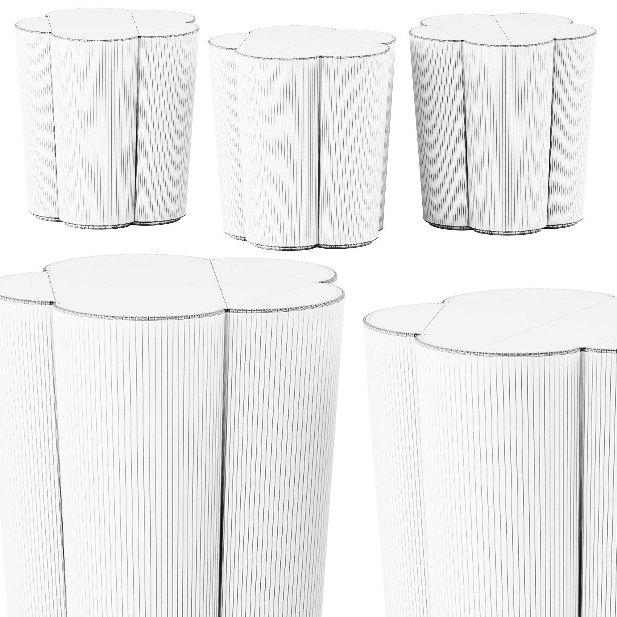 Pepper Side Table and Pouf by Alma Design 3D model | CGTrader