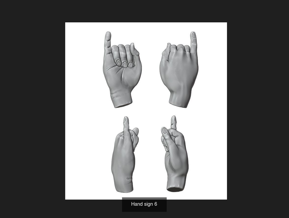 Hand signs 3D Model Collection | CGTrader