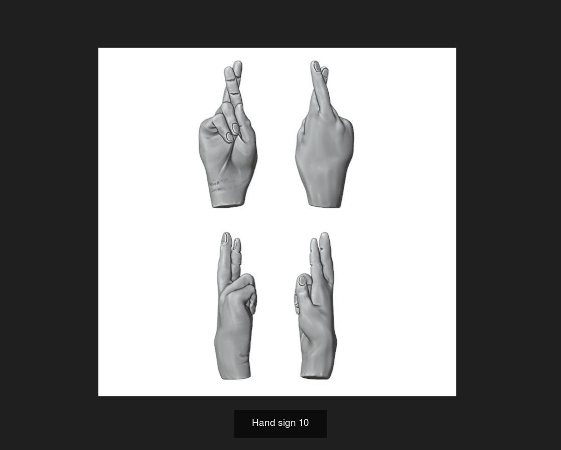 Hand signs 3D Model Collection | CGTrader