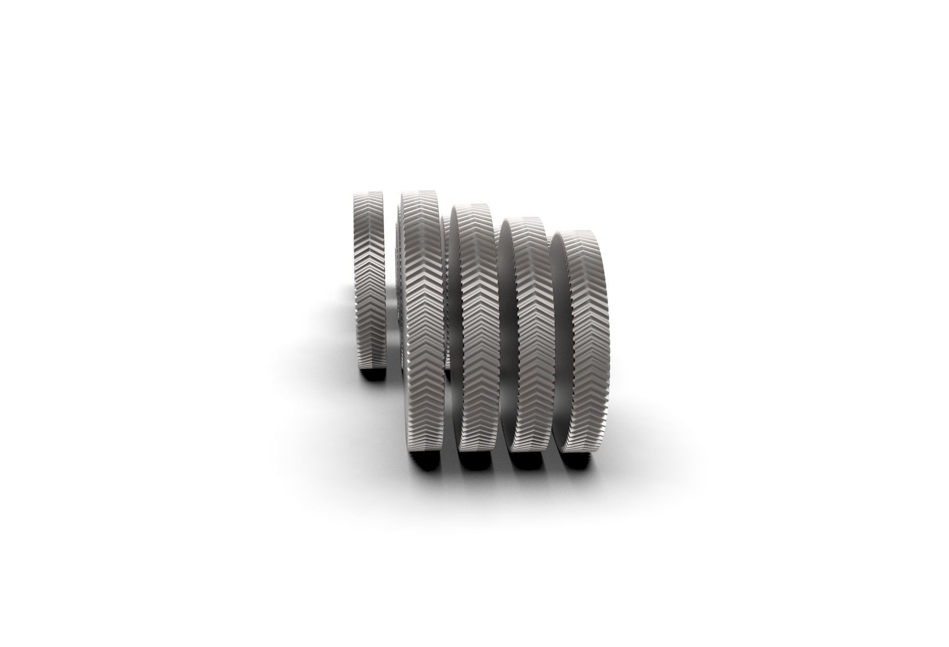 Herringbone Double Helical Gear Set 3D model 3D printable | CGTrader