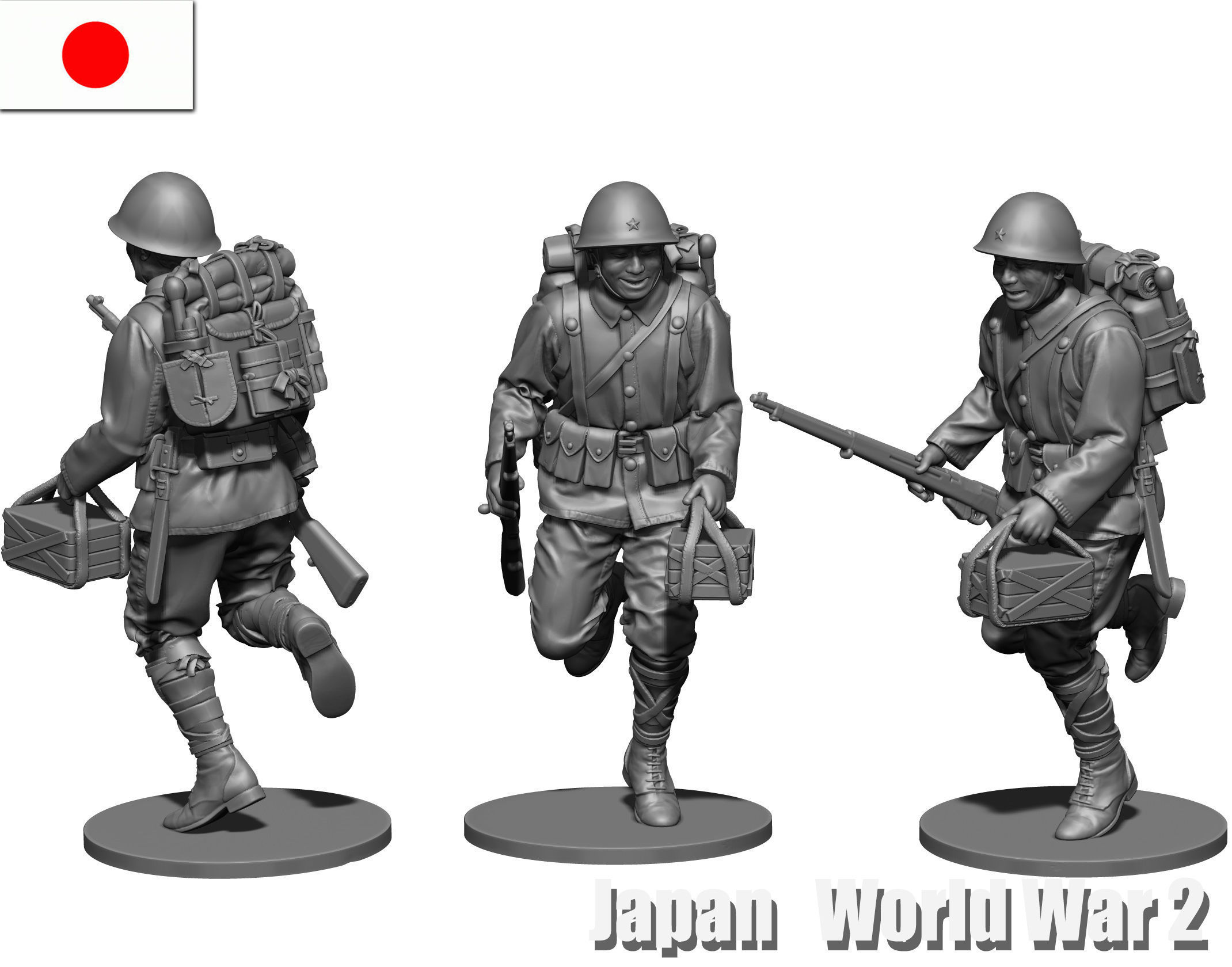 Japan soldier ww2 3D model 3D printable | CGTrader