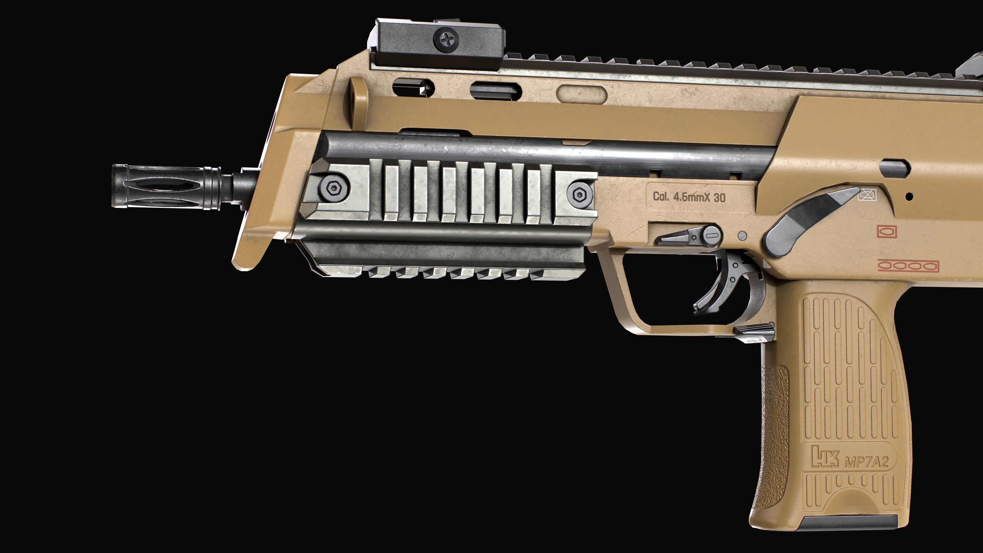 3D model Modular SMG HK MP7A2 VR / AR / low-poly | CGTrader