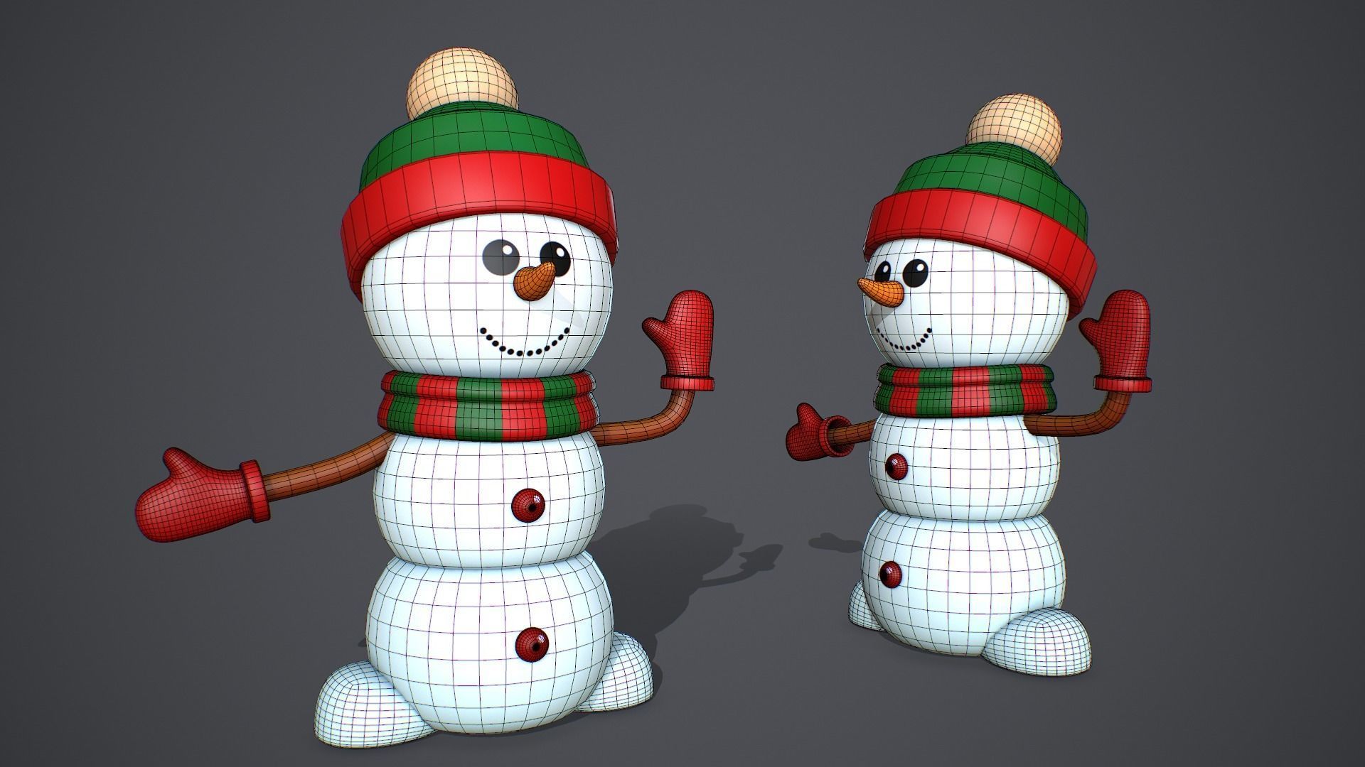 3D model Snowman Cute Stylized VR / AR / low-poly | CGTrader