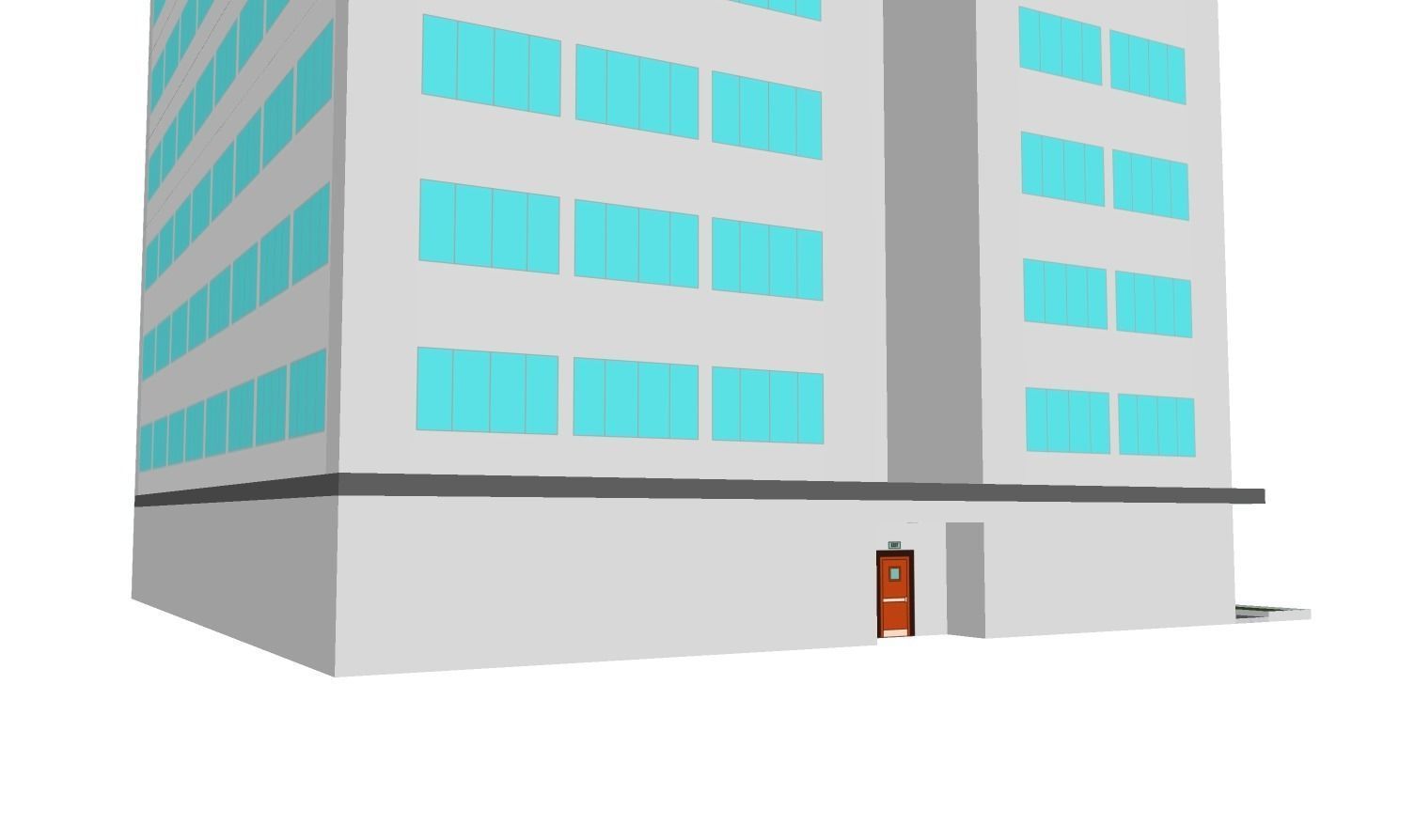 Simple Textured Building 01 3D model | CGTrader