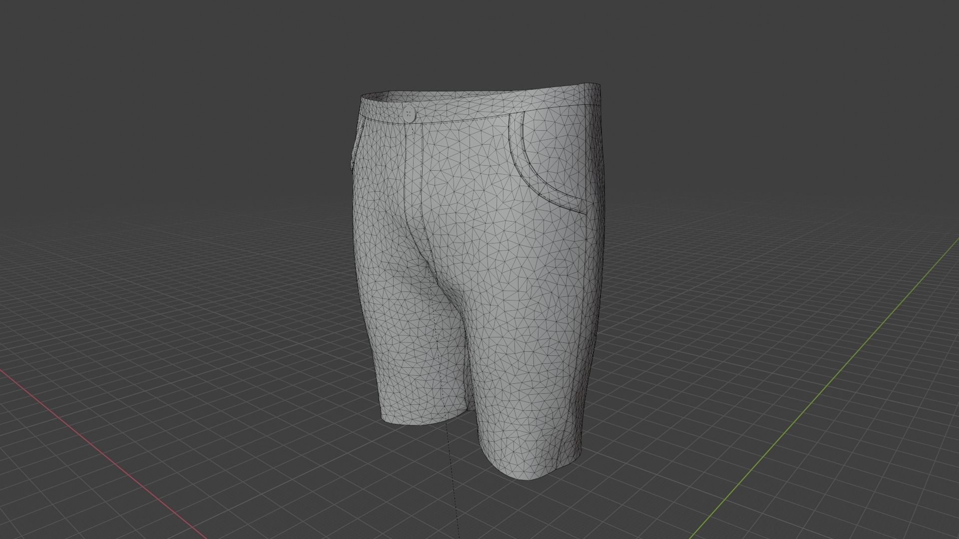3D model Pants mannequin wearing denim shorts VR / AR / low-poly | CGTrader